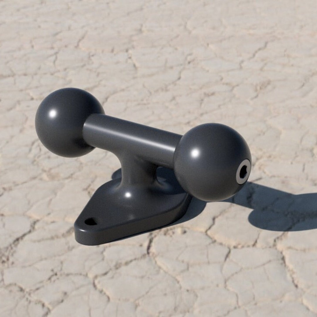 Steel-reinforced 1-inch RAM Ball Size B Dual T-split 2 Hole Amps ...