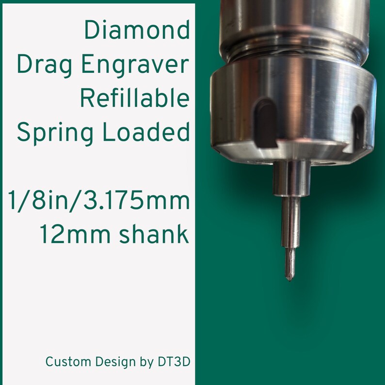 1/8in Spring-loaded Diamond Drag Engraver High-precision Tool Steel ...