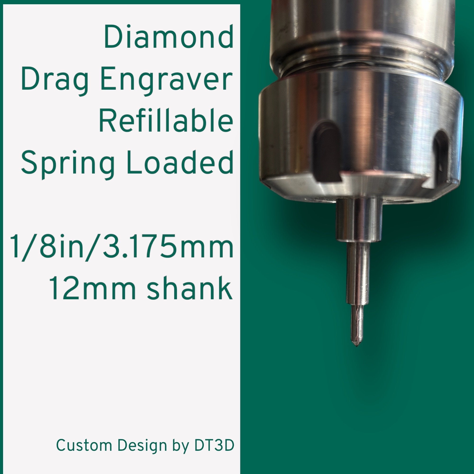 1/8in Spring-loaded Diamond Drag Engraver High-precision Tool Steel ...