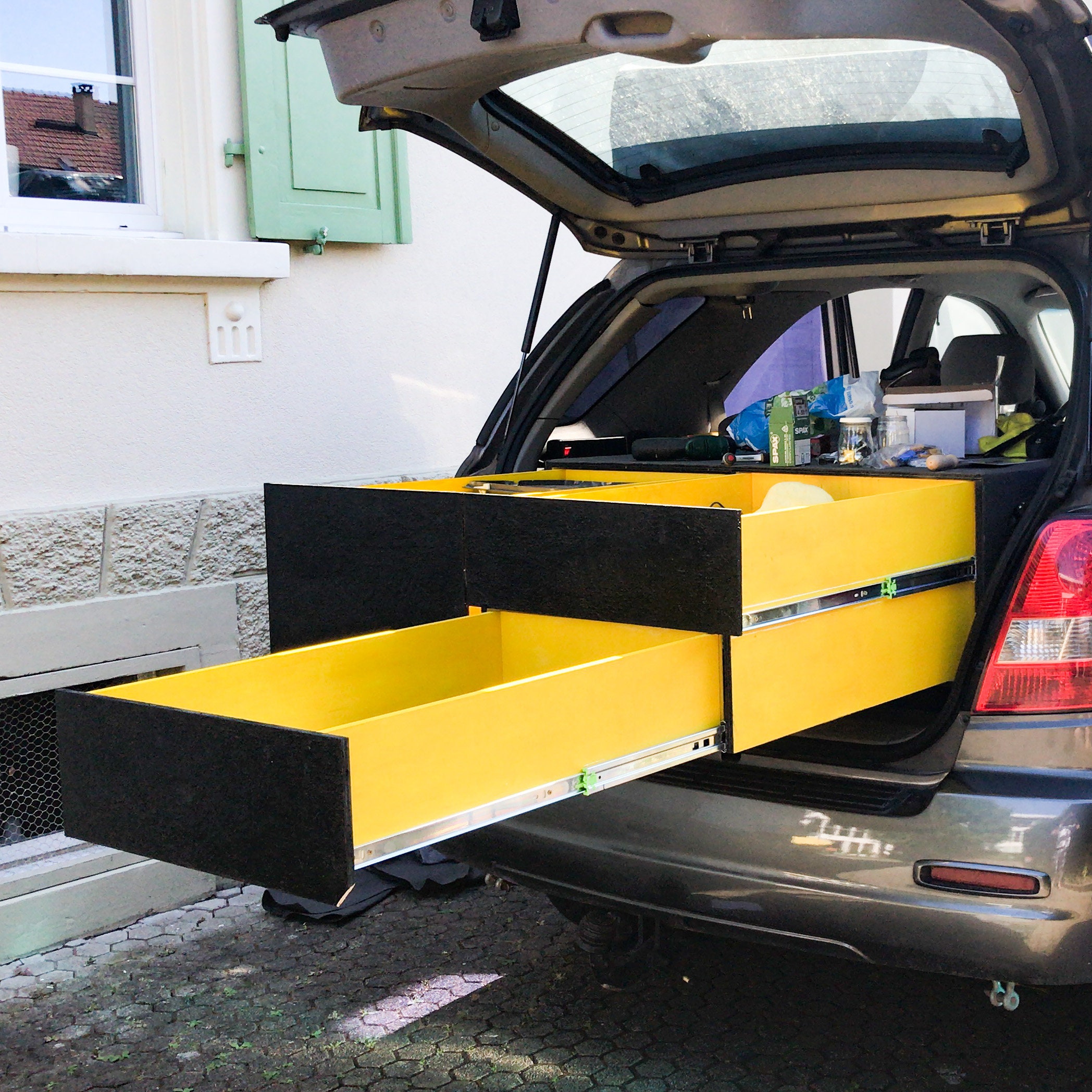 DIY Overland SUV Boot Drawer System Blueprint Lightweight & Simple ...