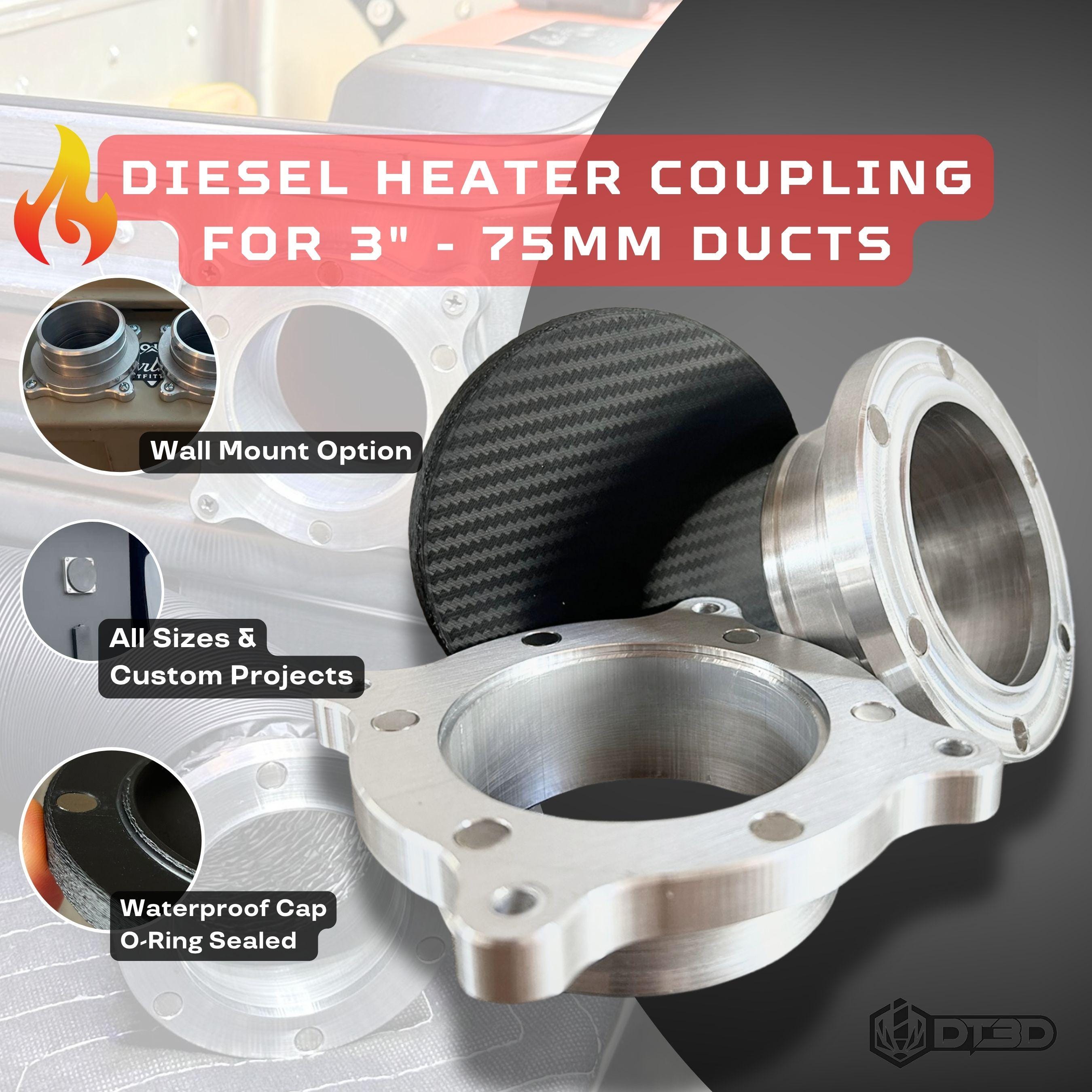Diesel Heater Quick Connect Coupling 3 Inch - 75 Mm Magnetic Aluminum ...