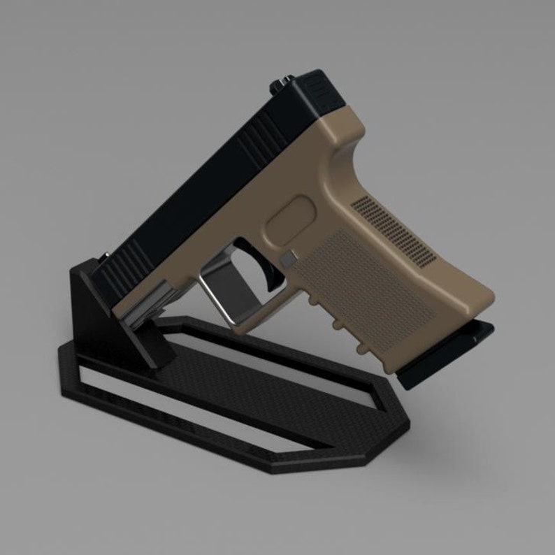 3D Printable 9mm Handgun Stand | Customizable Design for Secure Display ...
