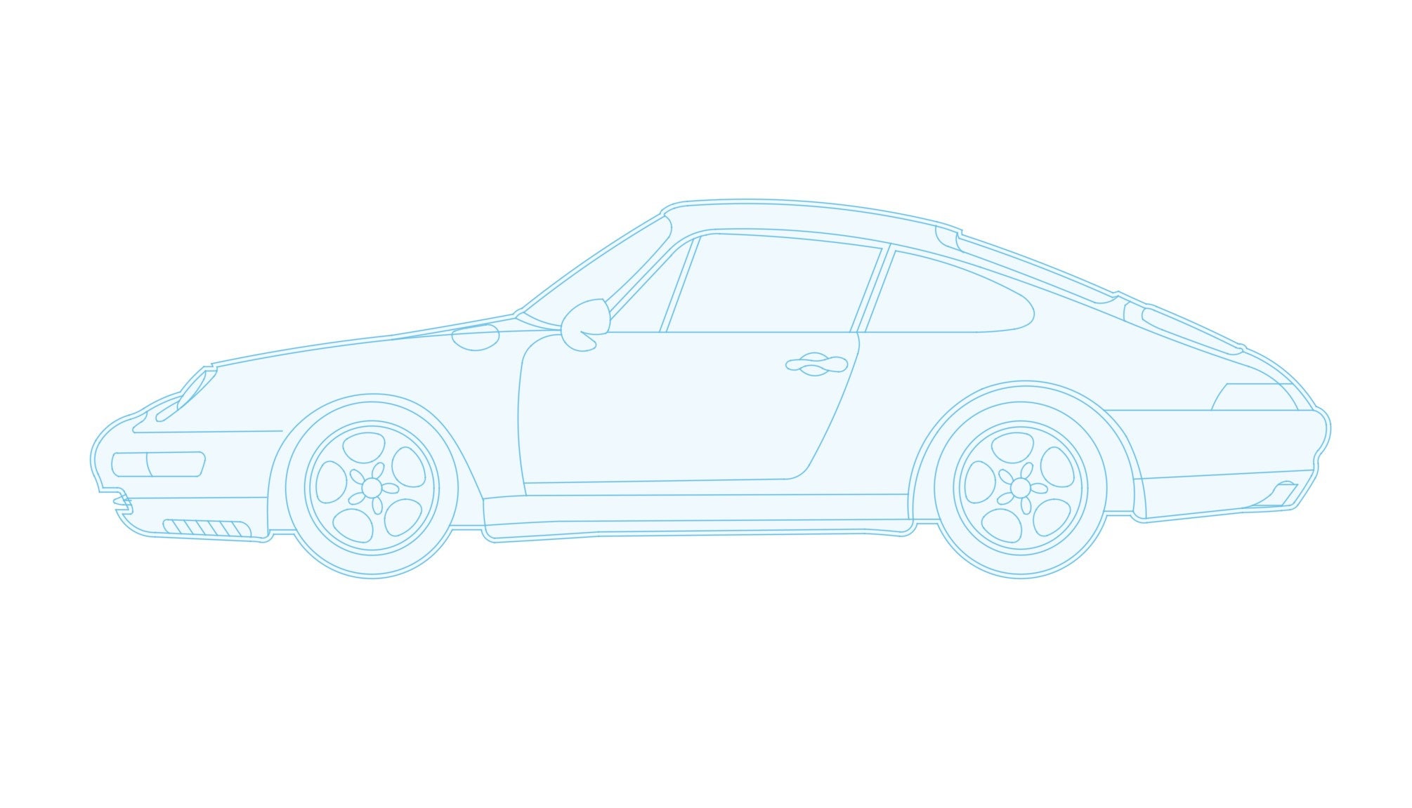Porsche 911 Turbo S DXF File Ideal for Laser Cutting, 3D Printing & CNC ...