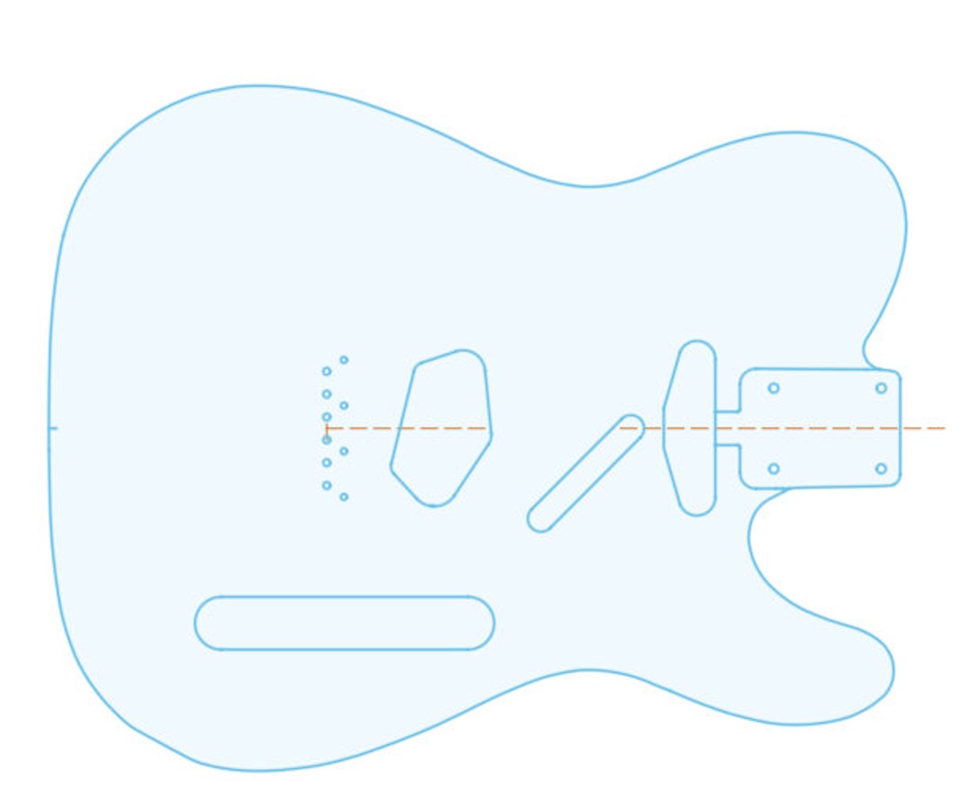 Build Your Own Telecaster: DIY Guitar Template Digital Download – .dxf ...