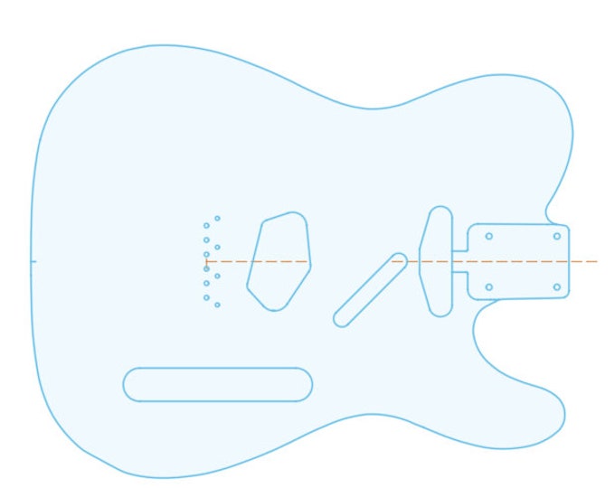 Build Your Own Telecaster: DIY Guitar Template Digital Download .dxf ...