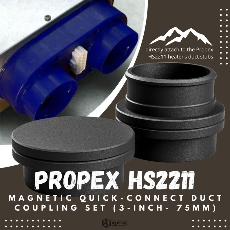 Propex HS2211 Magnetic Quick Connect Duct Coupling Set - 3 Inch Hose ...