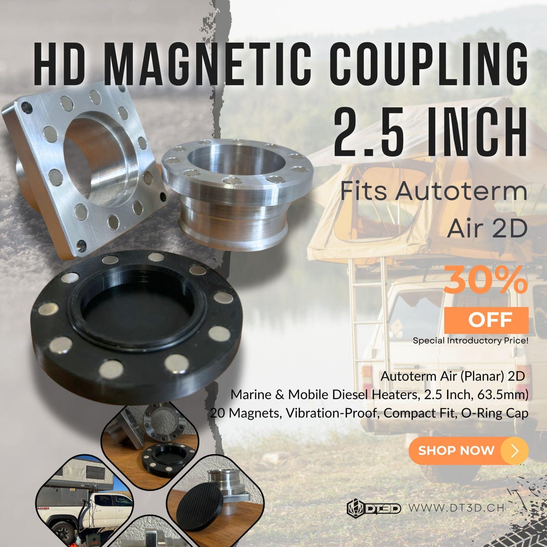 Diesel Heater Coupling 2.5 in - 63.5 Mm HD Magnetic Quick Connect ...