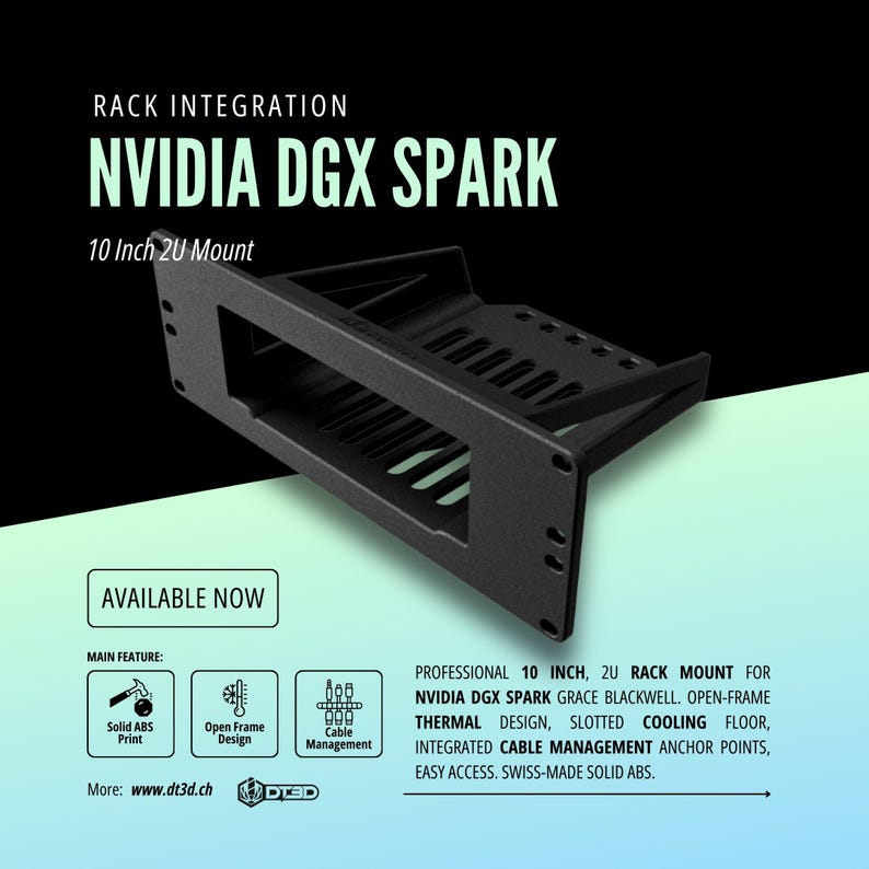 NVIDIA DGX Spark 10" Rack Mount 2U | Grace Blackwell AI Workstation ...