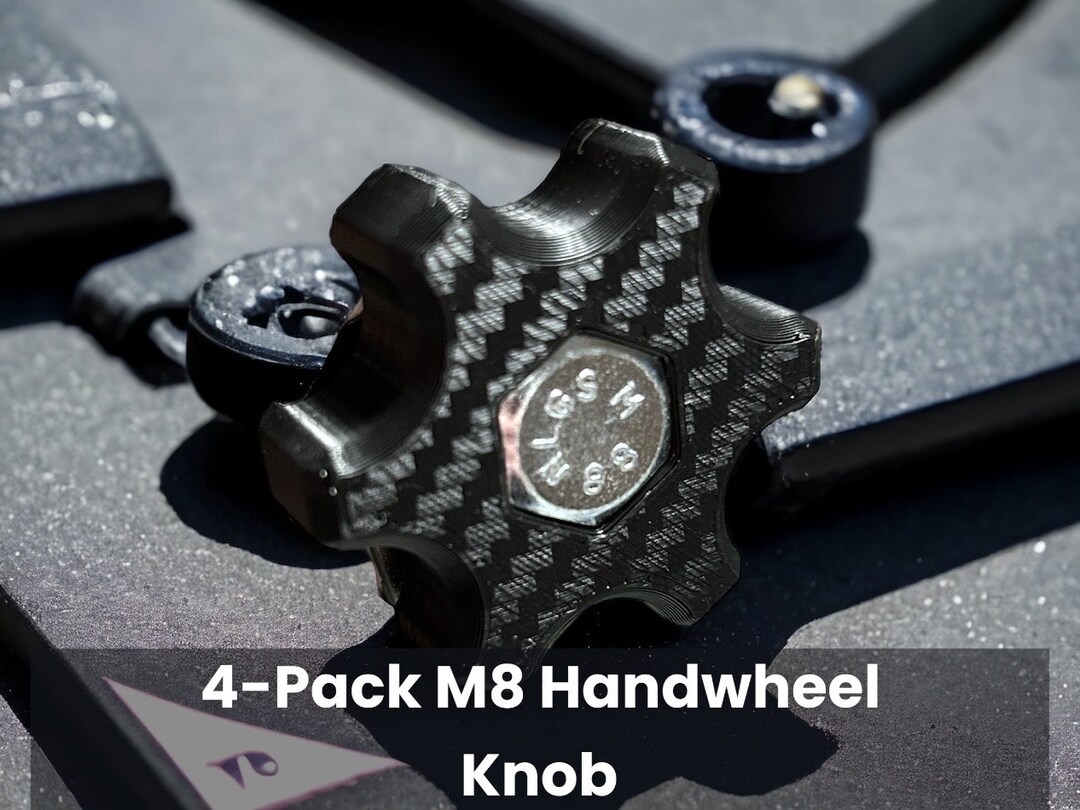 40 Mm M8 Handwheel Knobs 4-pack - Durable ABS With Carbon Fiber Texture ...