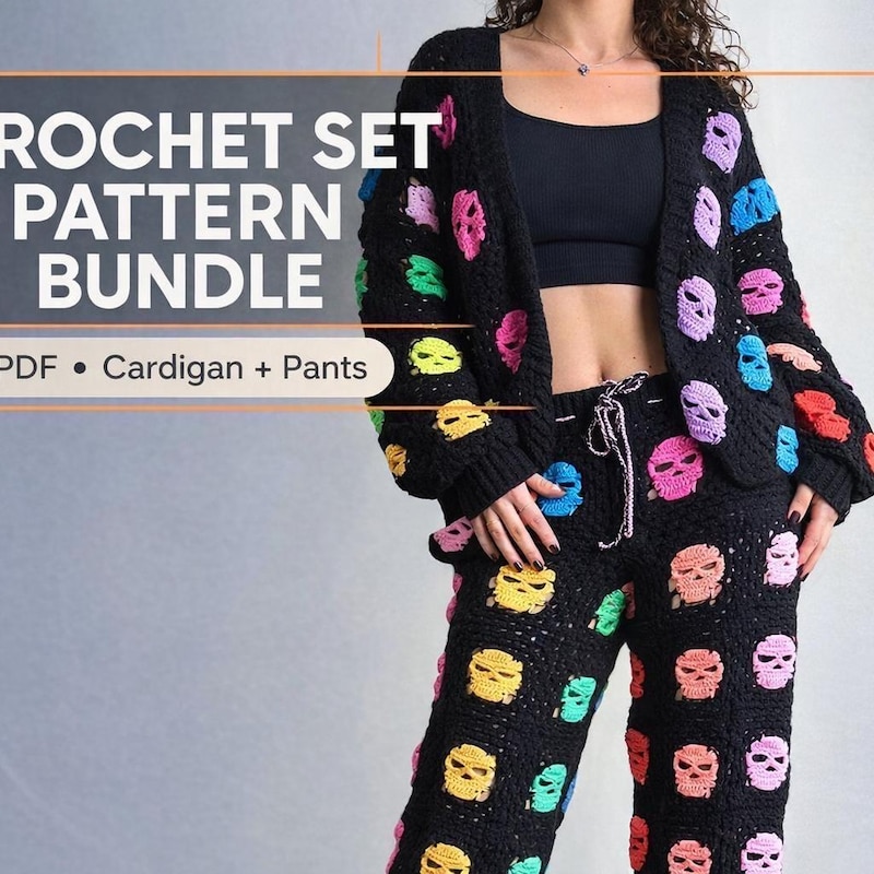Skull Granny Square Pants - Etsy