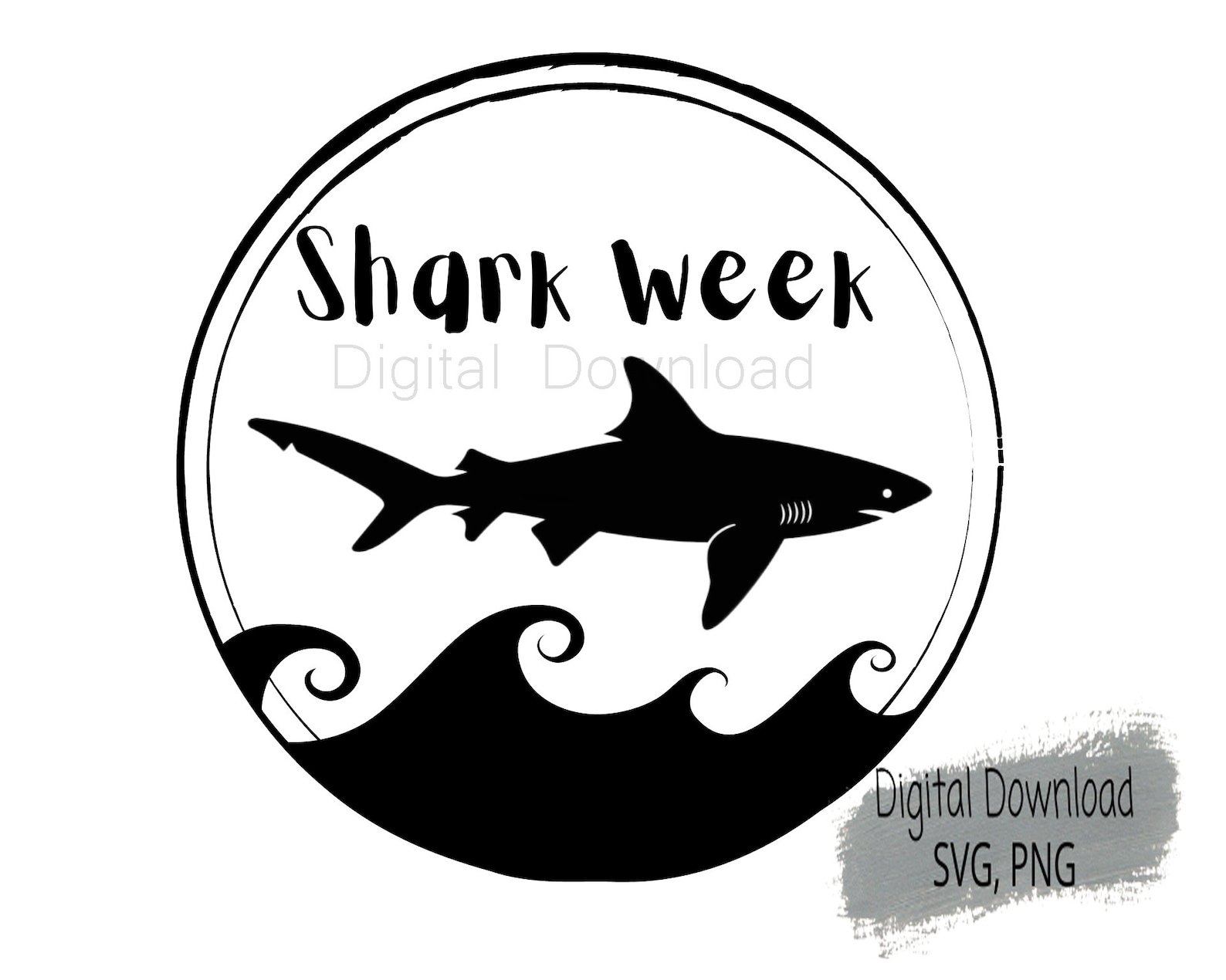 Shark Week Logo Digital Image Digital Download SVG PNG - Etsy