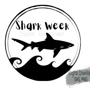 Shark Week Logo Digital Image Digital Download SVG PNG - Etsy