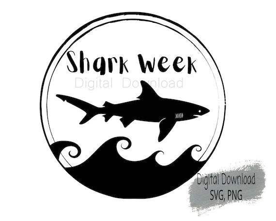 Shark Week Logo Digital Image Digital Download SVG PNG | Etsy