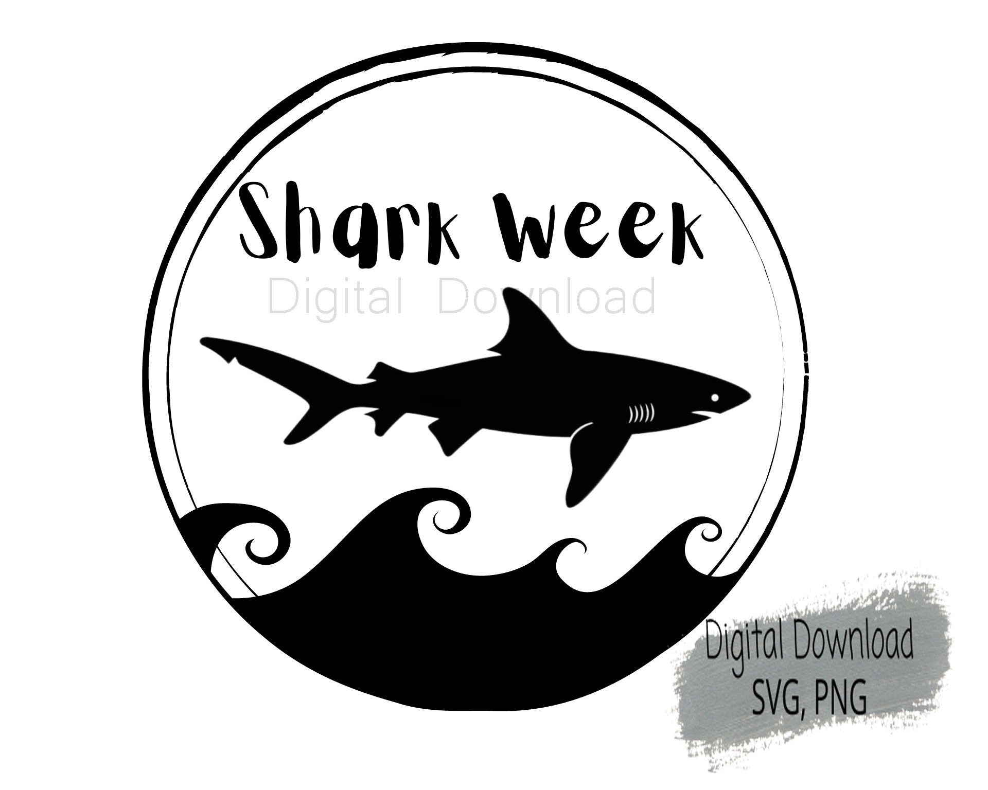 Shark Week Logo Digital Image Digital Download SVG PNG - Etsy