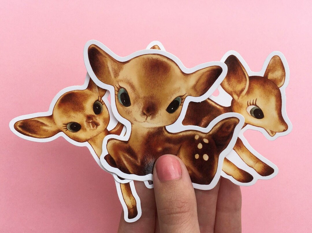 Kitsch Deer Sticker Pack 3 Fawn Vinyl Stickers - Etsy