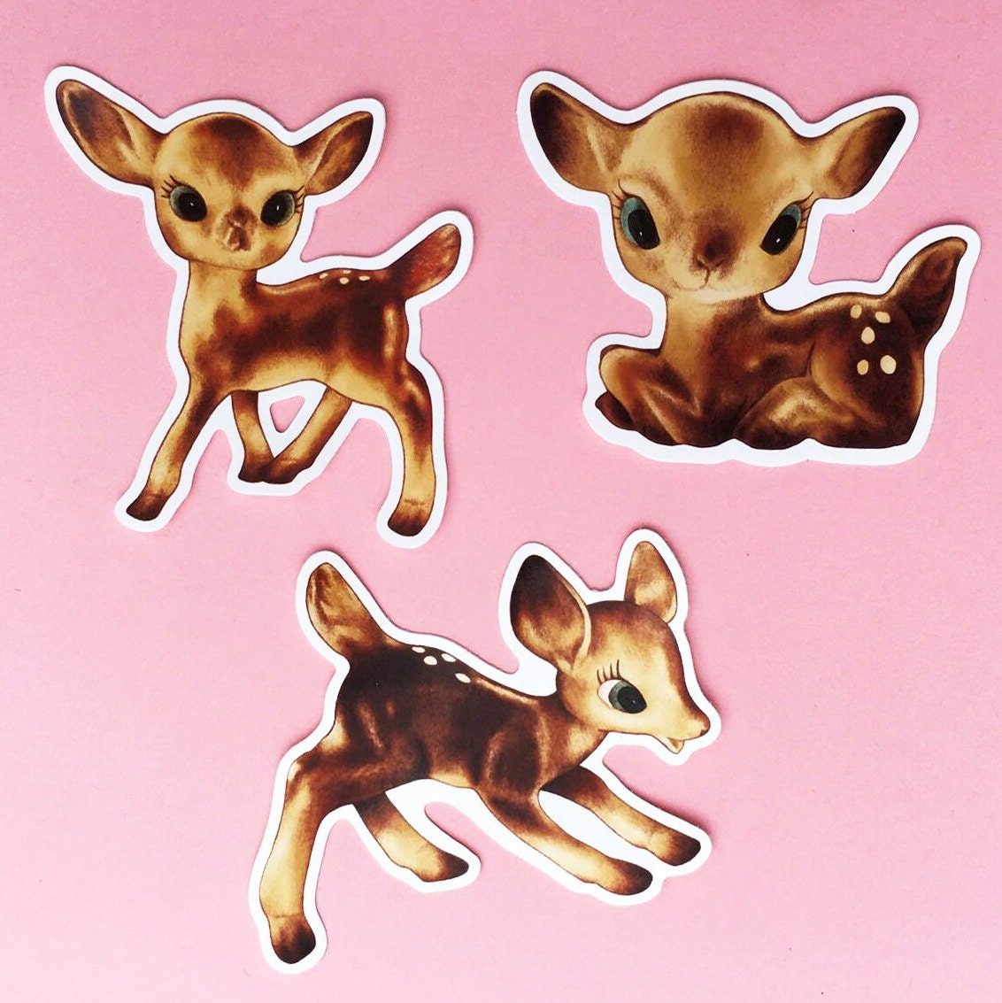Kitsch Deer Sticker Pack 3 Fawn Vinyl Stickers - Etsy
