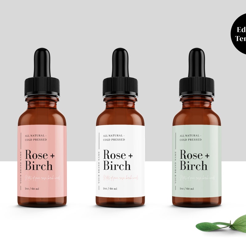 Dropper Bottle Label - Etsy