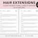Editable Hair Extensions Intake Form, Client Intake, Release, Consent ...