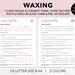 Waxing Intake Form, Consultation Form, Consent Form, Client Record Form ...