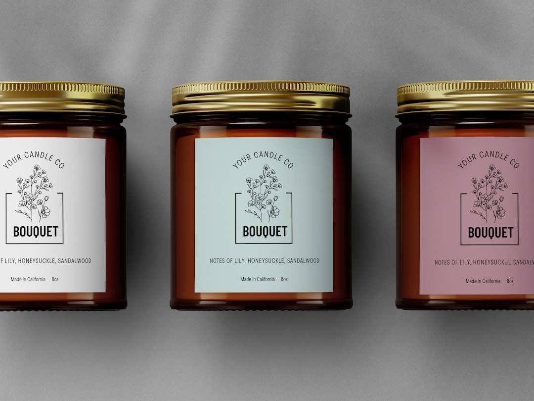 Candle Label Template, Printable Jar Label, DIY Product Label, Label ...
