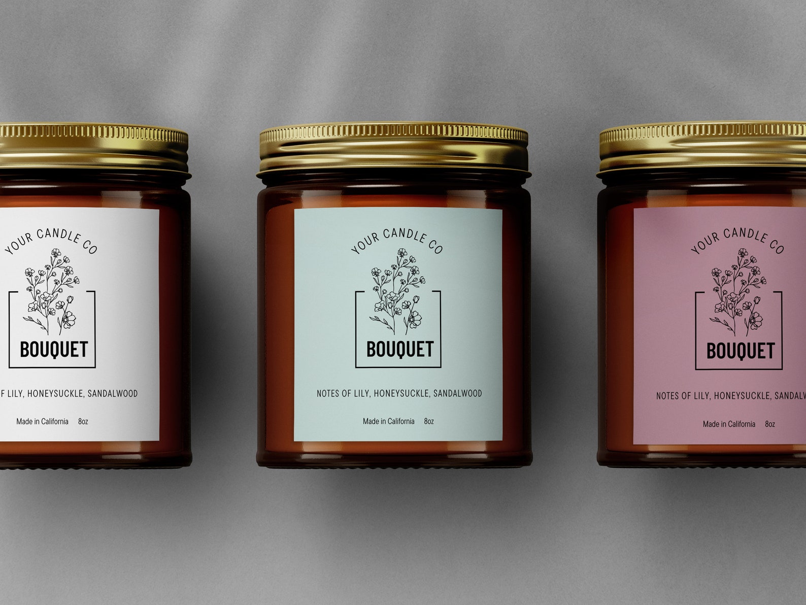 Candle Label Template, Printable Jar Label, DIY Product Label, Label ...