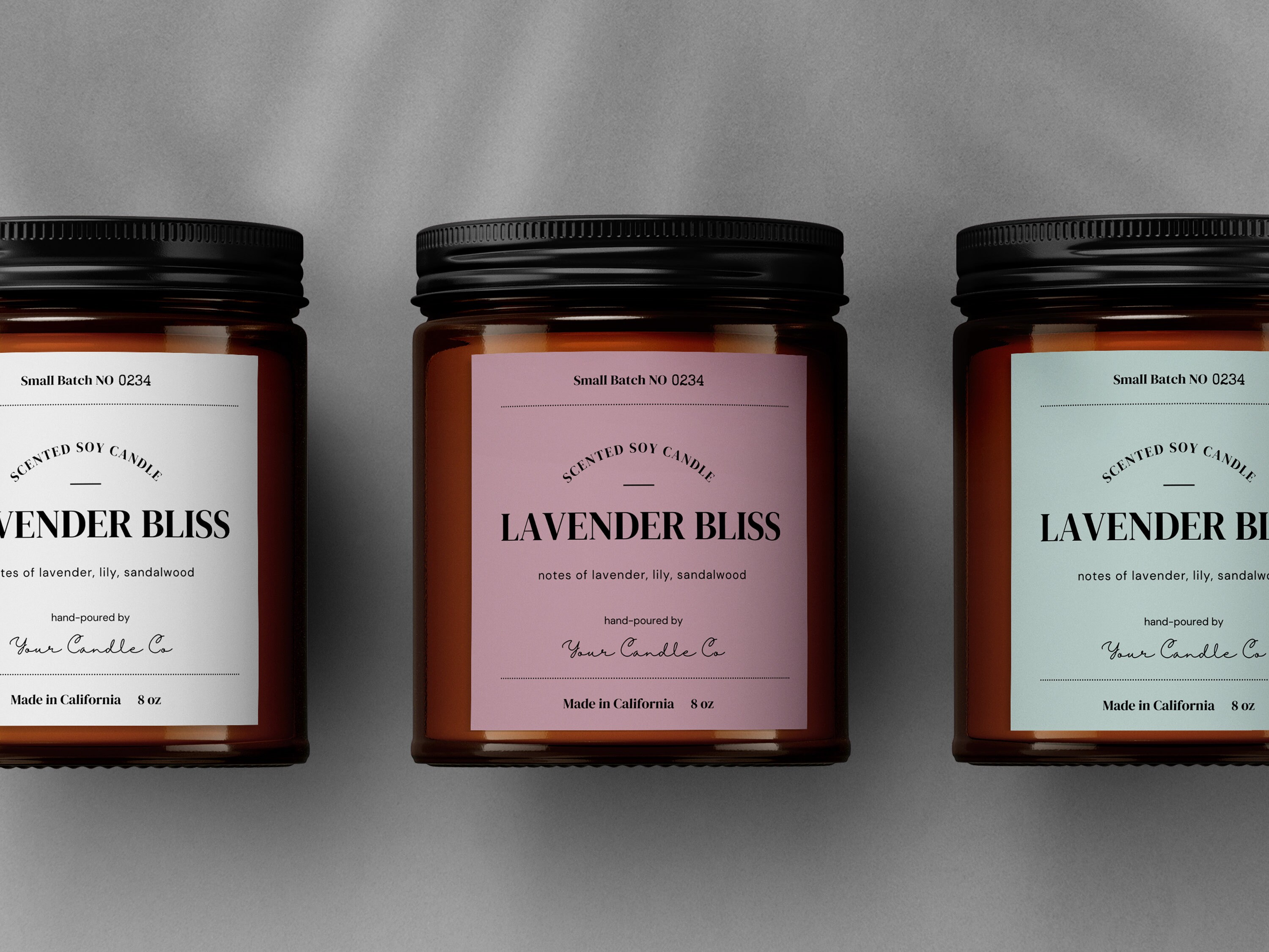 Classic Candle Label Template, Printable Jar Label, DIY Product Label ...