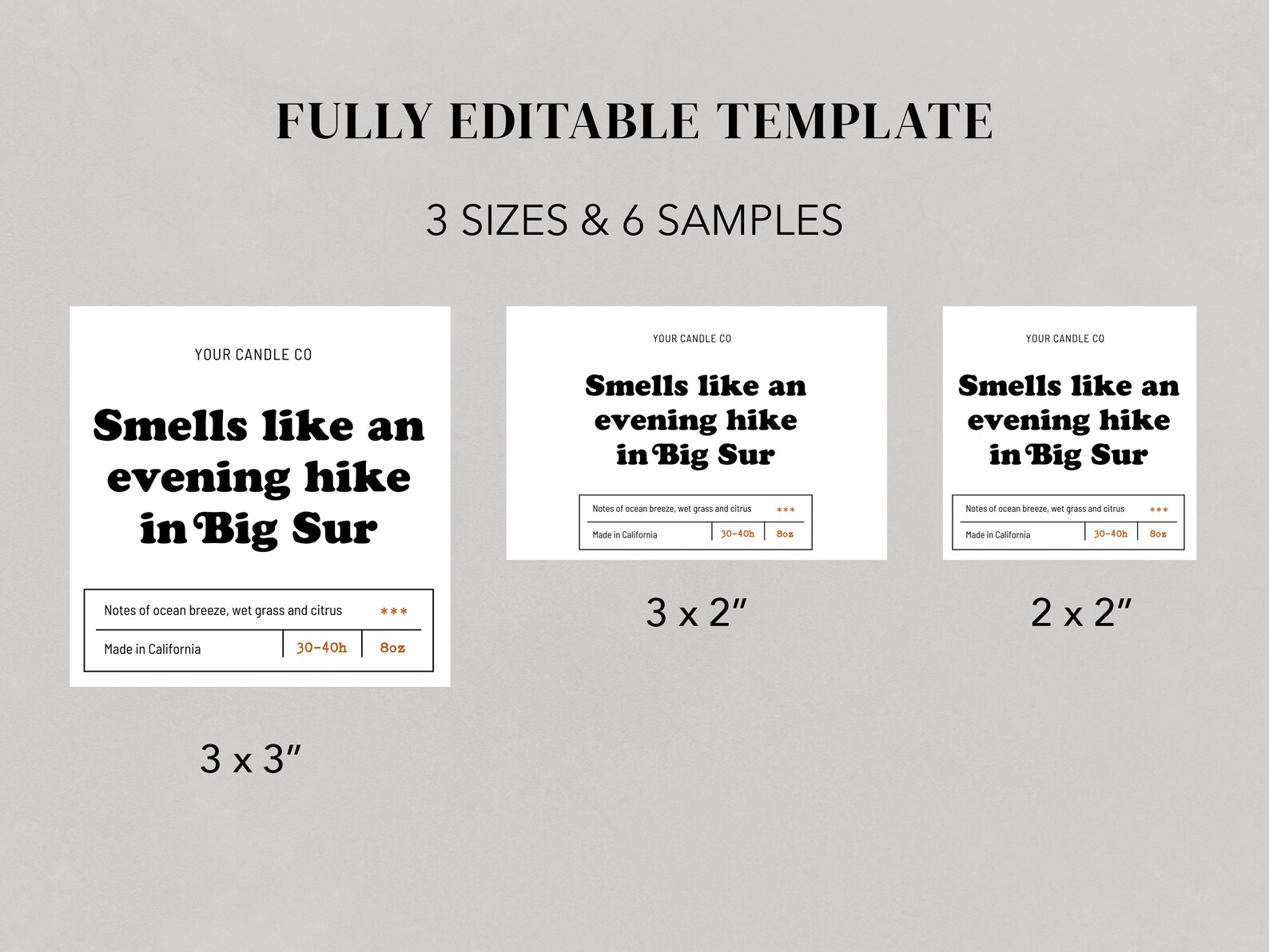 Smells Like Candle Label Template, Printable Jar Label, DIY Product ...