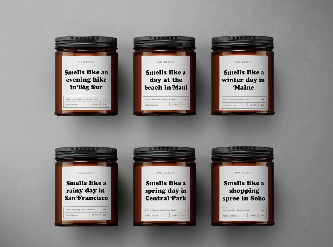 Smells Like Candle Label Template, Printable Jar Label, DIY Product ...