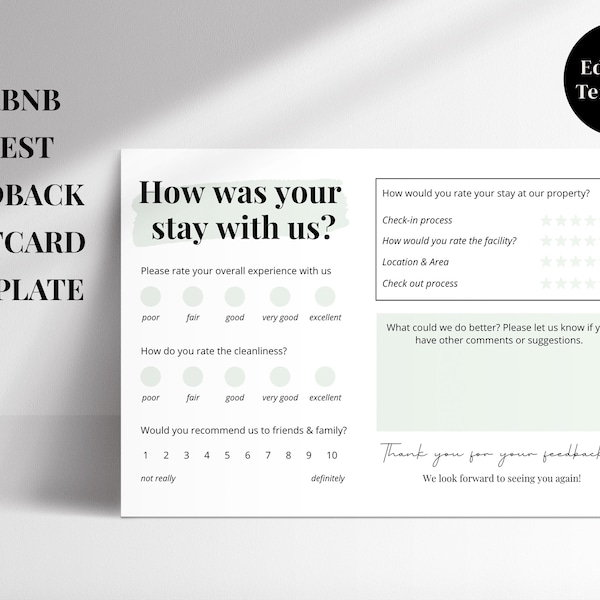 Comment Card - Etsy