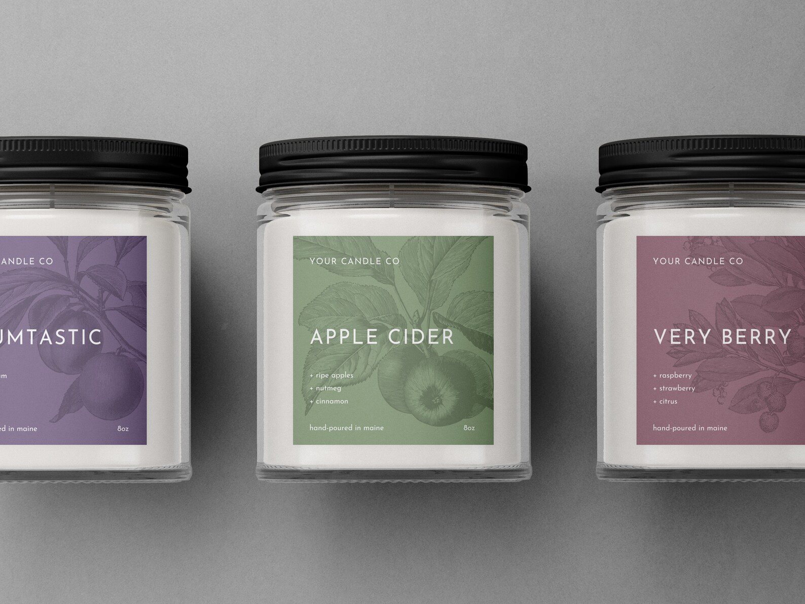 Vintage Fruit Candle Label Template, Printable Jar Label, DIY Product ...