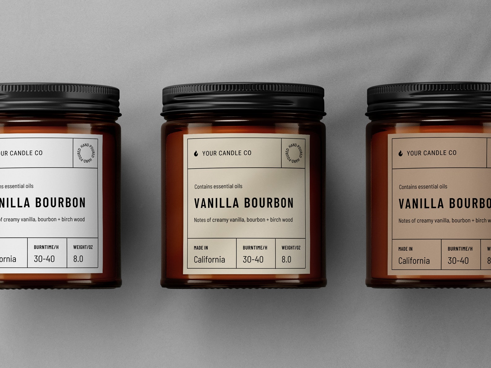 Candle Label Template, Printable Jar Label, DIY Product Label, Label ...