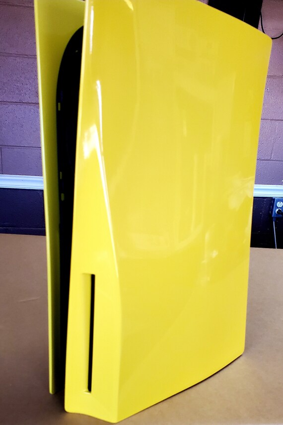 Custom Painted Lemon Yellow Playstation 5 Faceplates disk | Etsy