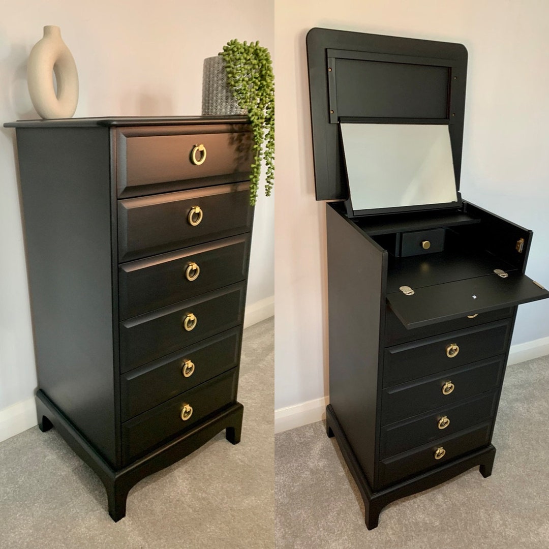 Stag Minstrel Rare Slim Tallboy Vanity Unit Dresser Chest - Etsy UK