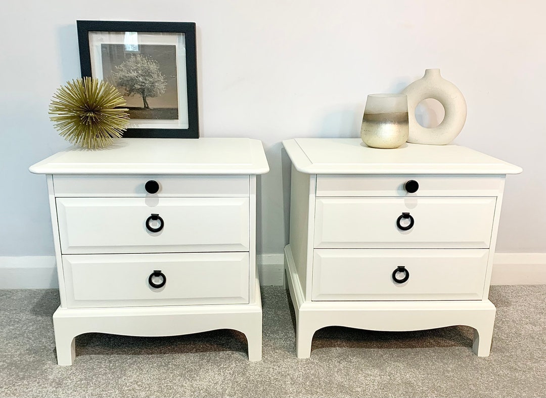 Pair of Stag Minstrel Bedside Drawers / Bedside Tables / Bedside ...