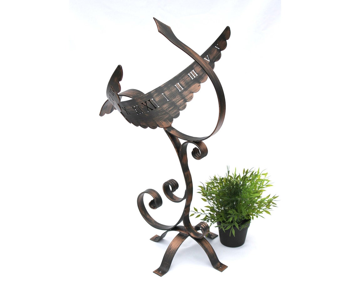 Sundial Phoenix Made of Wrought Iron Weatherproof 65 Cm Garden Clock ...