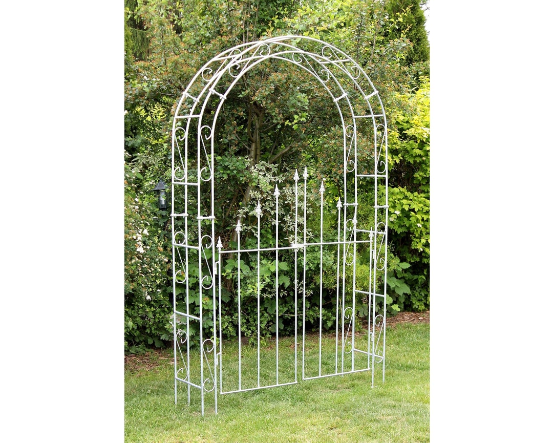Dandibo Rose Arch With Door Galvanized Width 140 Cm Round Arch Hot-dip ...