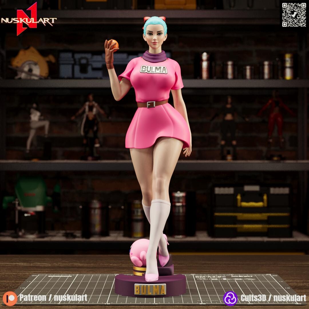 Bulma With Base Approx 23cm Tall 3D Printed in Abs Resin Kit Form Paint ...