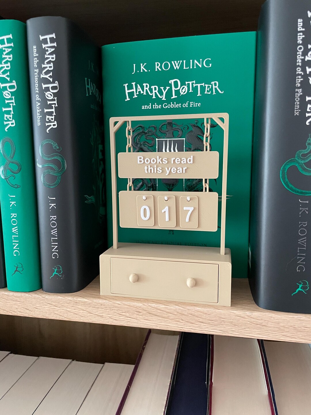 Book Counter / Book Tracker Gift for Her Printed in Any Colour 3d ...