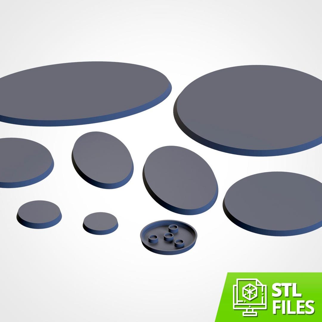 Blank Bases 28mm 32mm 40mm Tabletop Resin Printed - Etsy