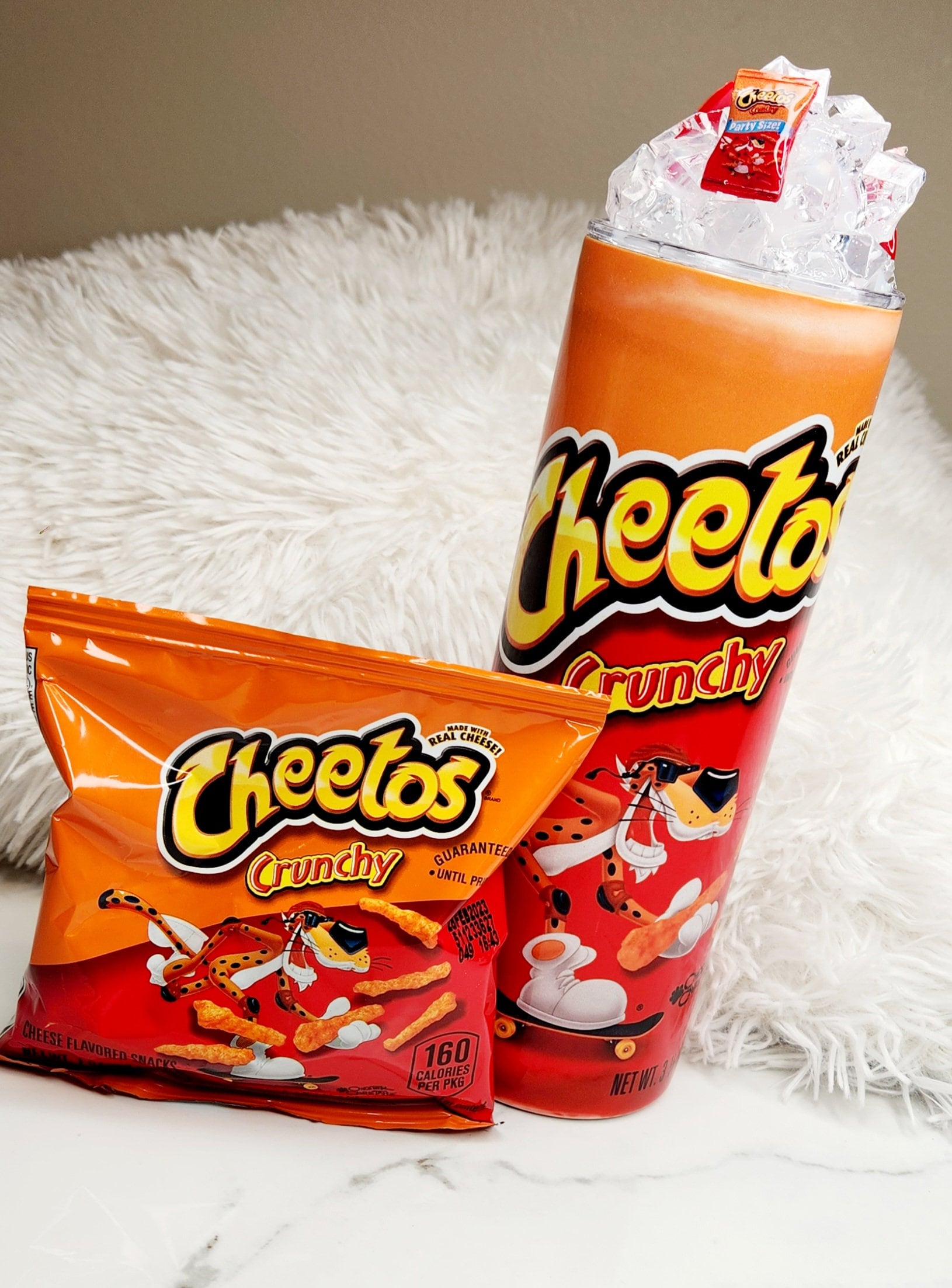20oz Cheetos Chip Bag Tumbler With Topper & Plastic Straw - Etsy