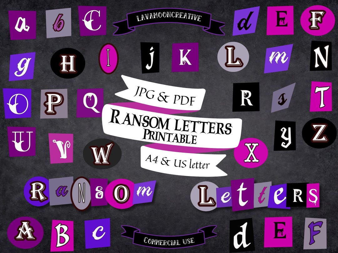Ransom Letters Printable | Junk Journal | Ransom Note | Pdf Jpg | Junk ...