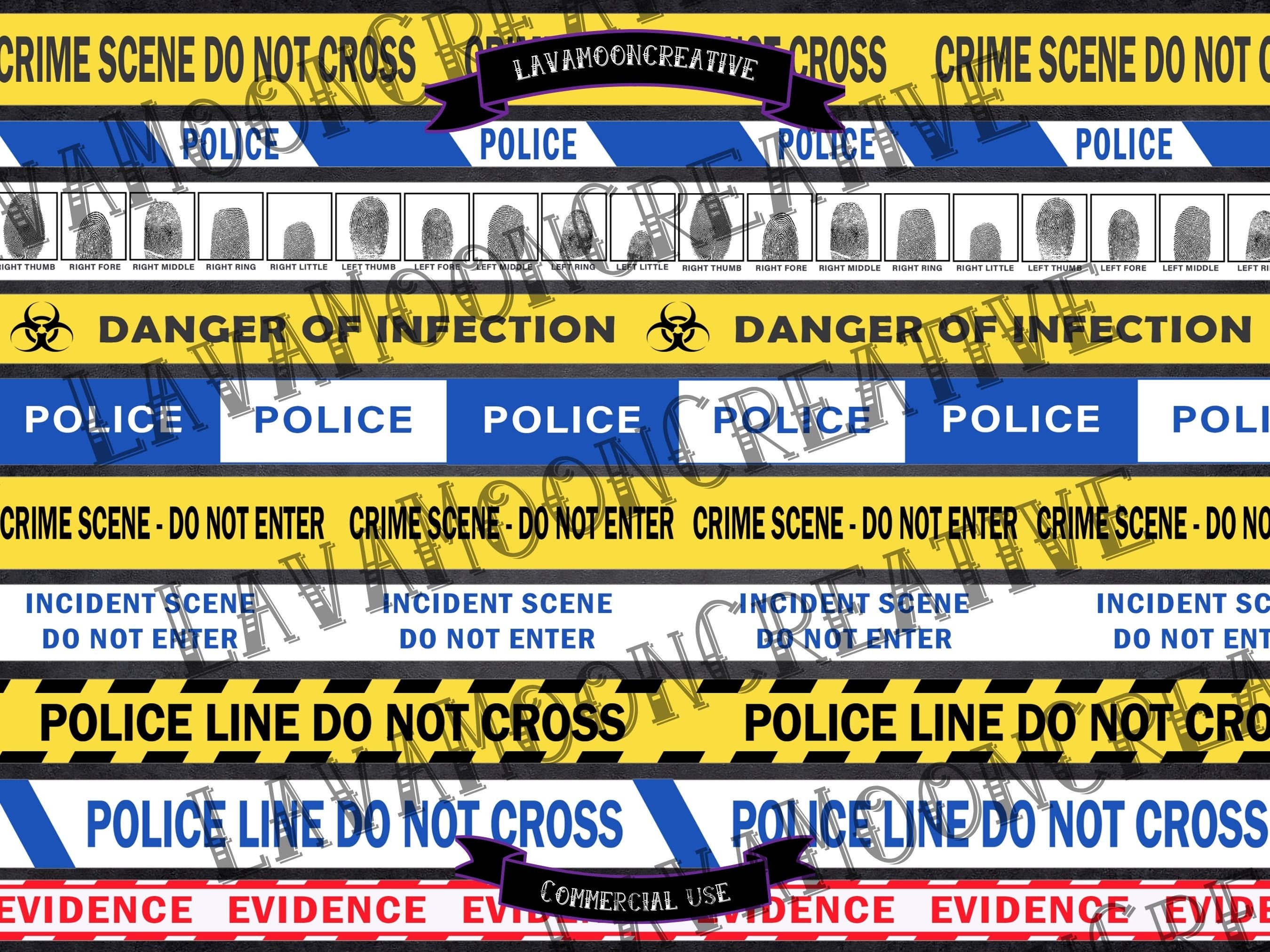 Crime Scene Washi Tape | Washi Printable Strips | True Crime | Forensic ...