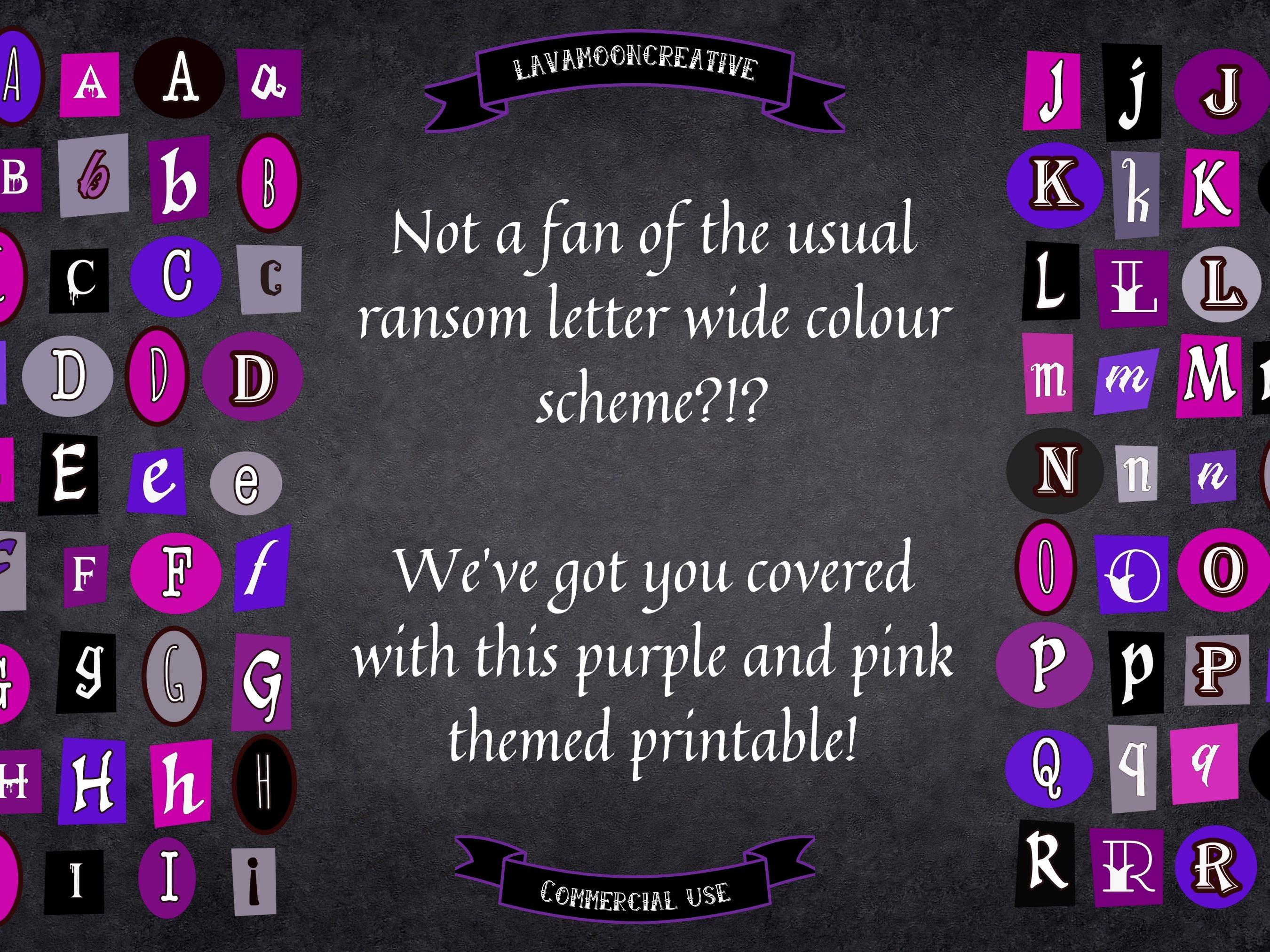 Ransom Letters Printable | Junk Journal | Ransom Note | Pdf Jpg | Junk ...