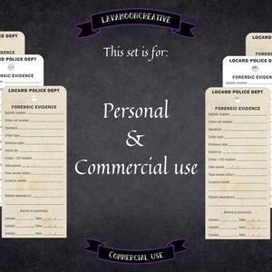 Evidence Tags Ephemera | Crime Scene Investigation | Evidence Label ...