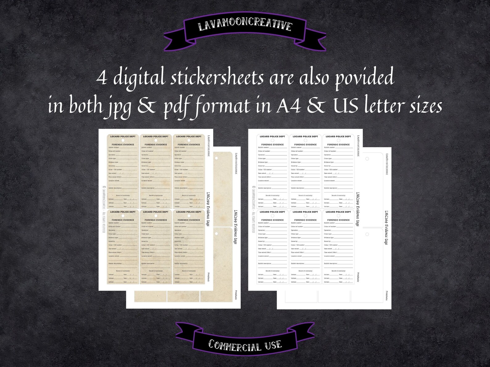 Evidence Tags Ephemera | Crime Scene Investigation | Evidence Label ...