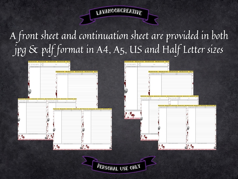Forensic Lecture Note Template | Cornell Notes Printable | Crime Scene ...