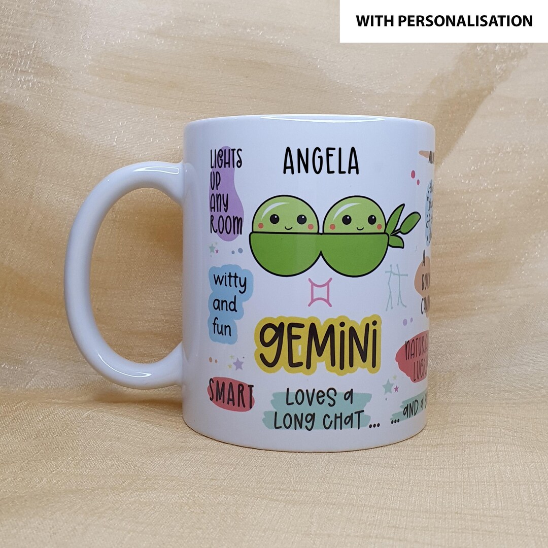 GEMINI Mug, Personalised Gemini Mug (optional) Gift for Geminis, Gemini ...