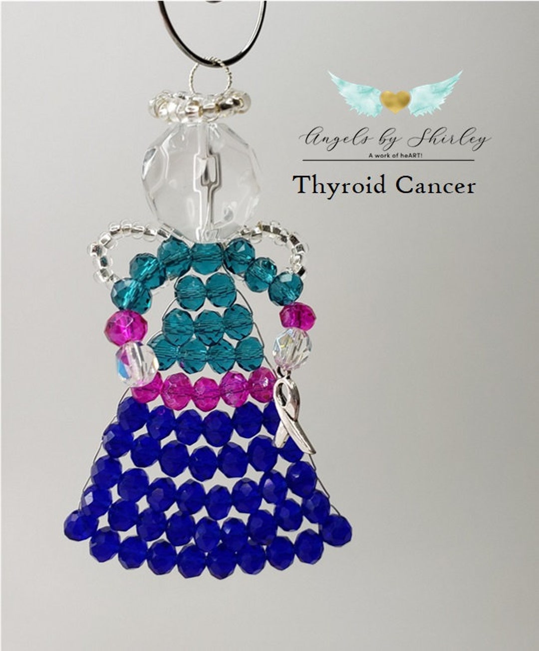 Thyroid Cancer Angel Suncatcher / Ornament - Etsy