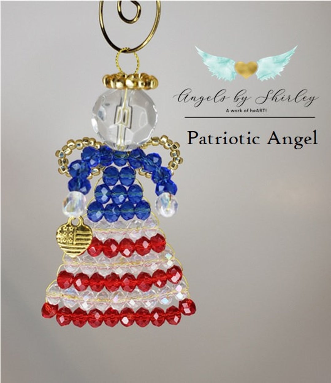 Patriotic Angel Suncatcher / Ornament - Etsy