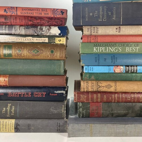 Lot of 10 Vintage Old Rare Antique Hardcover Books Mixed Color - Etsy